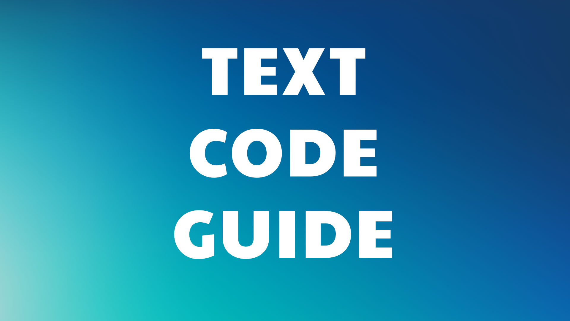 Text Codes - Cottonwood Creek Church
